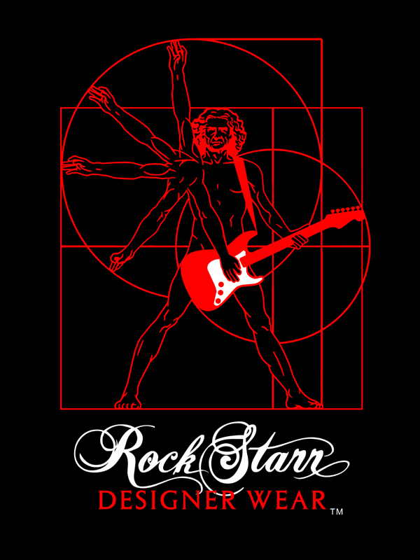 “DaVINCI GUITAR PLAYER” T-Shirt – RockStarr Designer Wear