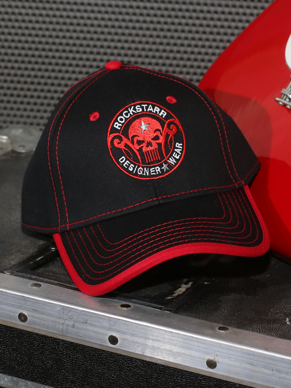 “RSDW SKULL LOGO” Black & Red Cap – RockStarr Designer Wear
